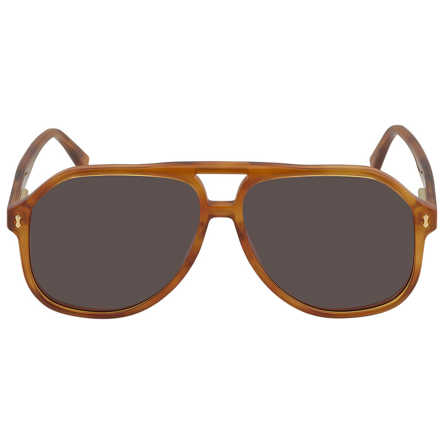 Gucci Brown Pilot Men's Sunglasses GG1042S 002 60 889652353067 ...