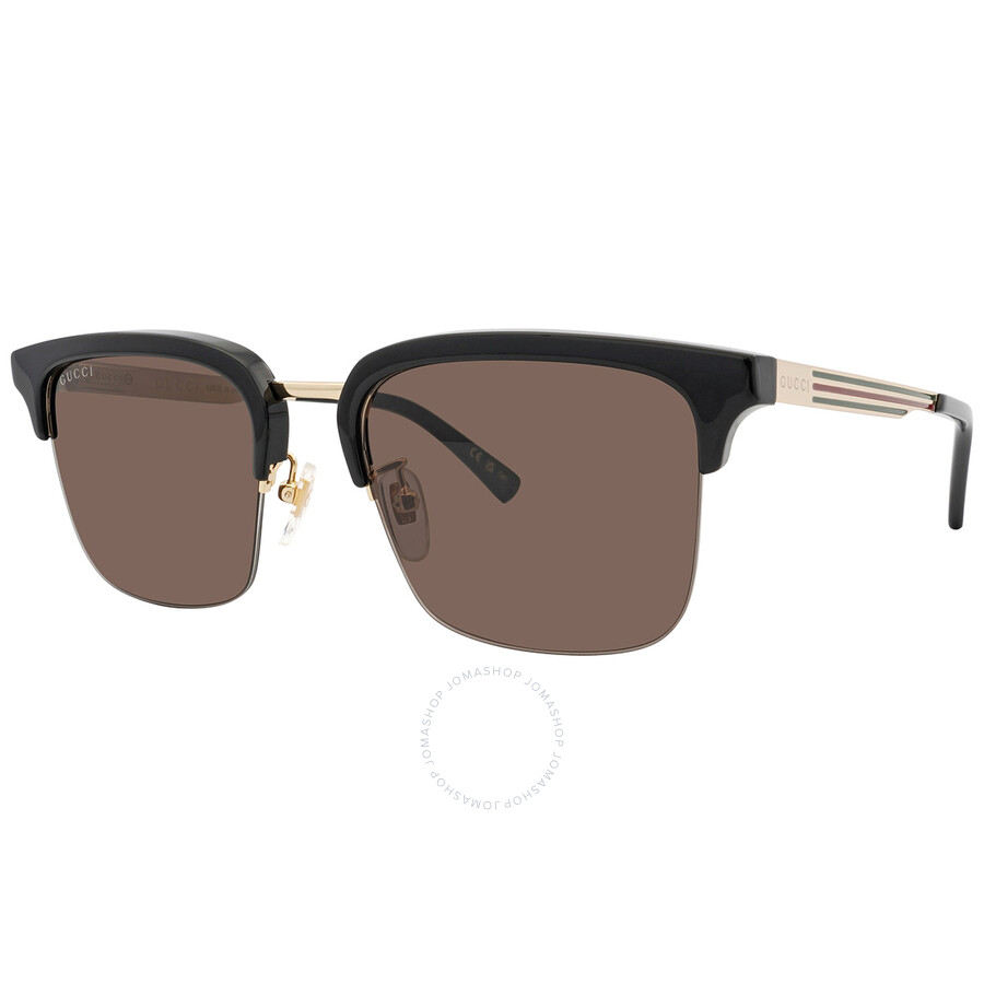 Gucci Brown Rectangular Men's Sunglasses GG1226S 001 53 889652393957 ...