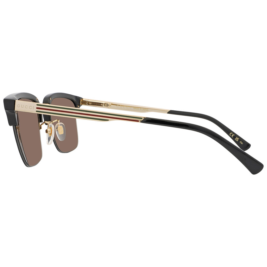 Gucci Brown Rectangular Men's Sunglasses GG1226S 001 53 889652393957 ...