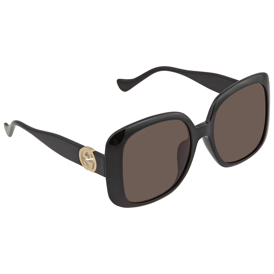 Gucci Brown Square Ladies Sunglasses GG1029SA 005 889652357126 ...