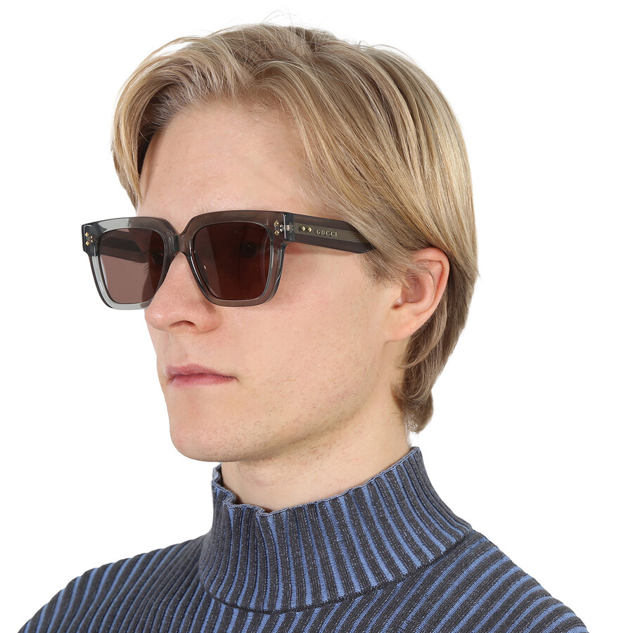 Gucci Brown Square Men's Sunglasses GG1084S 004 54 889652378541 ...
