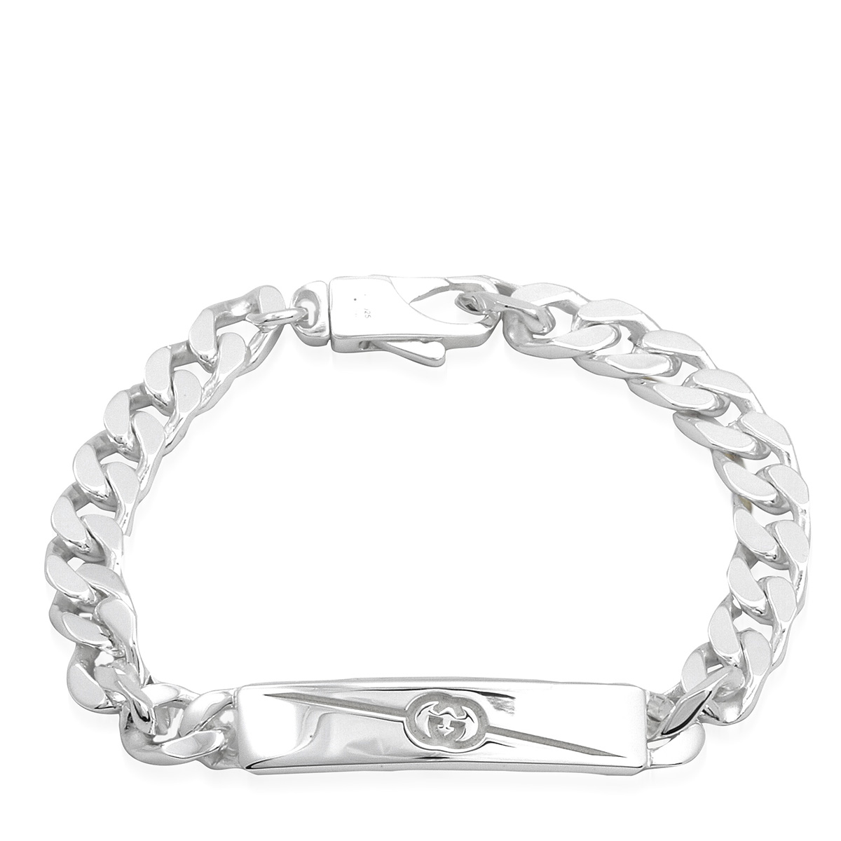 Gucci Diagonal Interlocking G Bracelet, Size 17 YBA774054001 - Jewelry ...