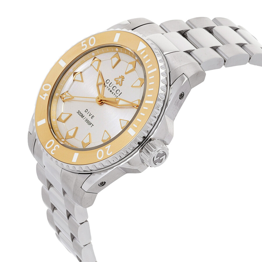 Gucci Dive Automatic Silver Dial Unisex Watch YA136357 7319035082176 ...