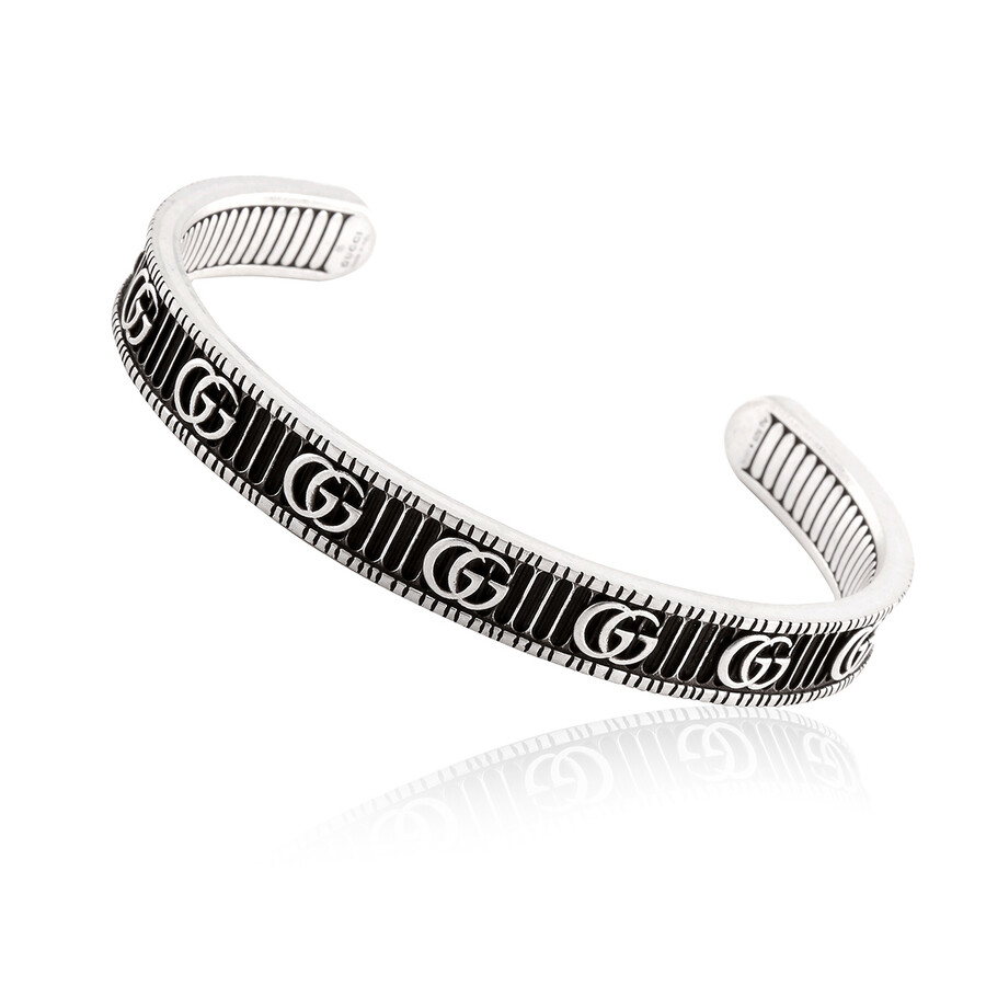 Gucci Double G Motif Open Bangle, Size 18 YBA551903001 - Jewelry ...