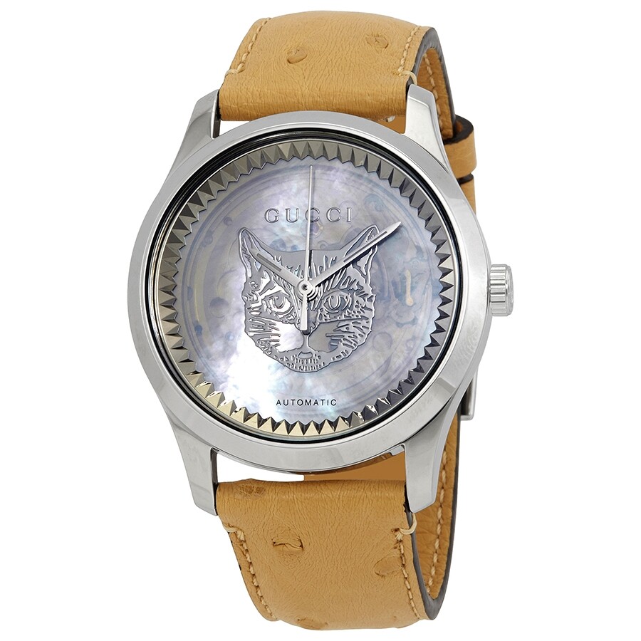 Gucci G-Timeless Automatic Transparent Mother of Pearl Dial Ladies ...