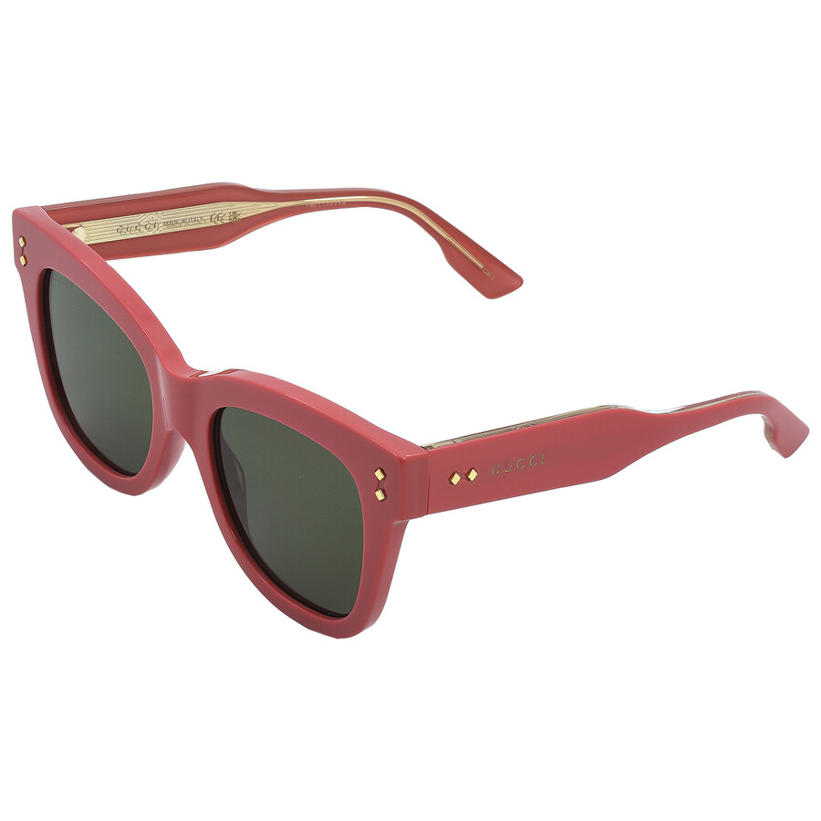 Gucci Green Square Ladies Sunglasses GG1082S 004 52 889652375328 ...