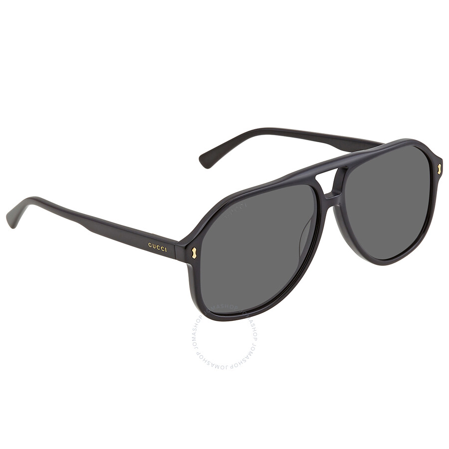 Gucci Grey Pilot Men's Sunglasses GG1042S 001 60 889652353050 ...