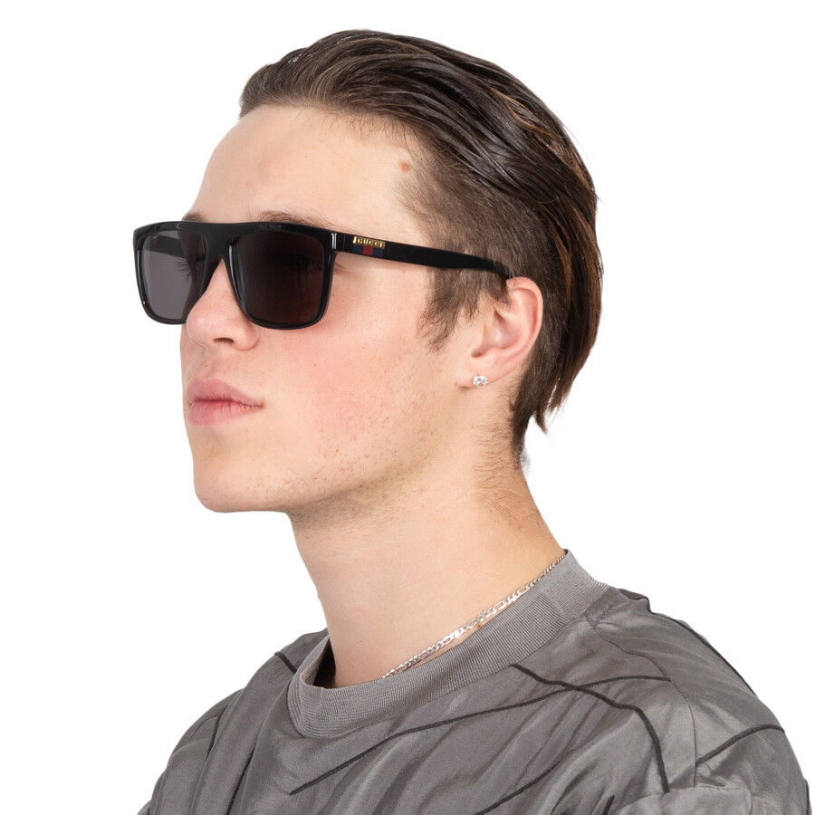 Gucci Grey Browline Men's Sunglasses GG0748S 001 59 889652294841 ...