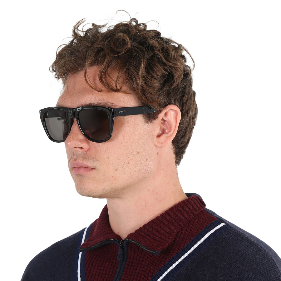 Gucci Grey Browline Men's Sunglasses GG1345S 001 57 889652413204 ...