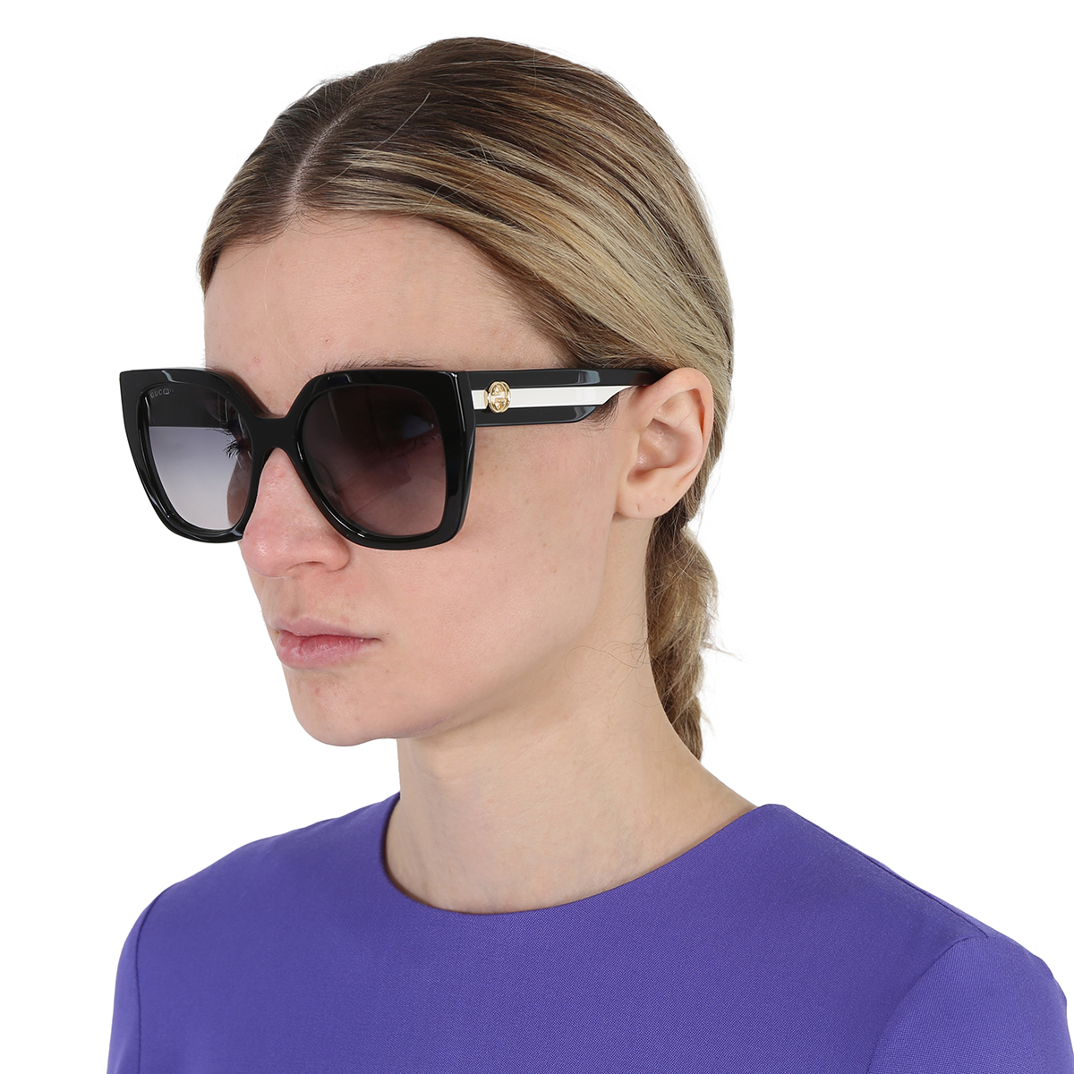 Gucci Grey Gradient Oversized Ladies Sunglasses GG1300S-004 55 GG1300S ...