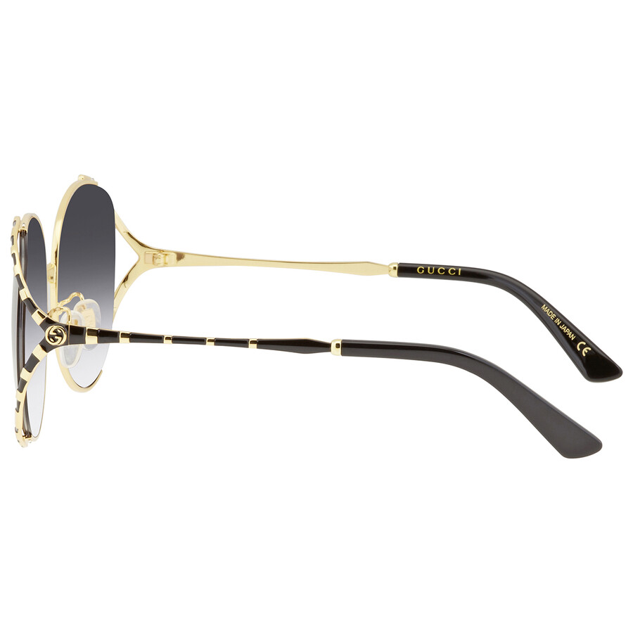 Gucci Grey Gradient Round Ladies Sunglasses GG0595S 001 59 889652256535 ...