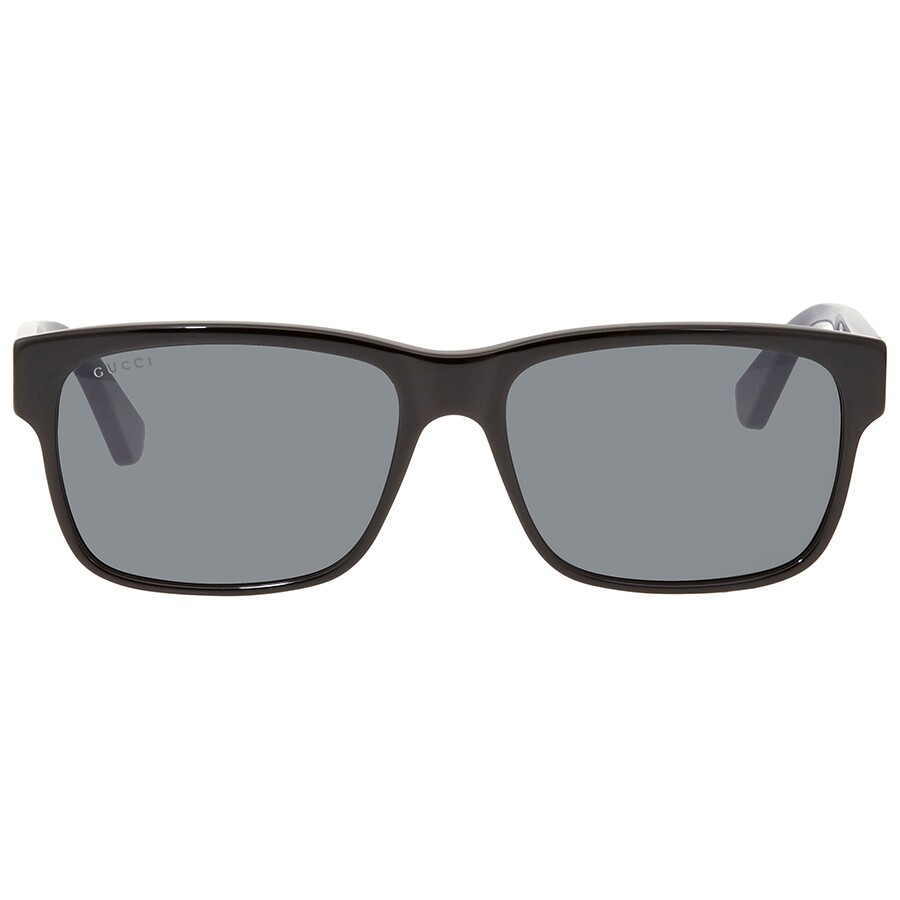 Gucci Grey Rectangular Men's Sunglasses GG0340S 009 58 889652155593 ...