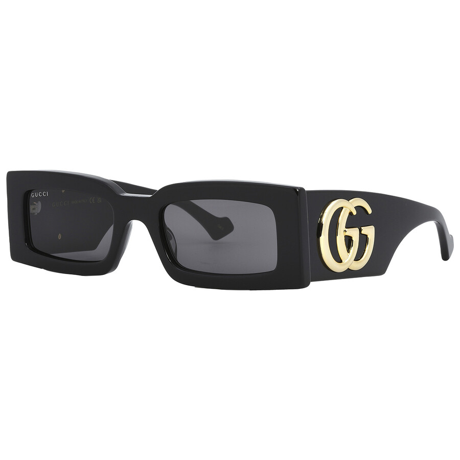 Gucci Grey Rectangular Sunglasses GG1425S 001 53 889652440415 ...
