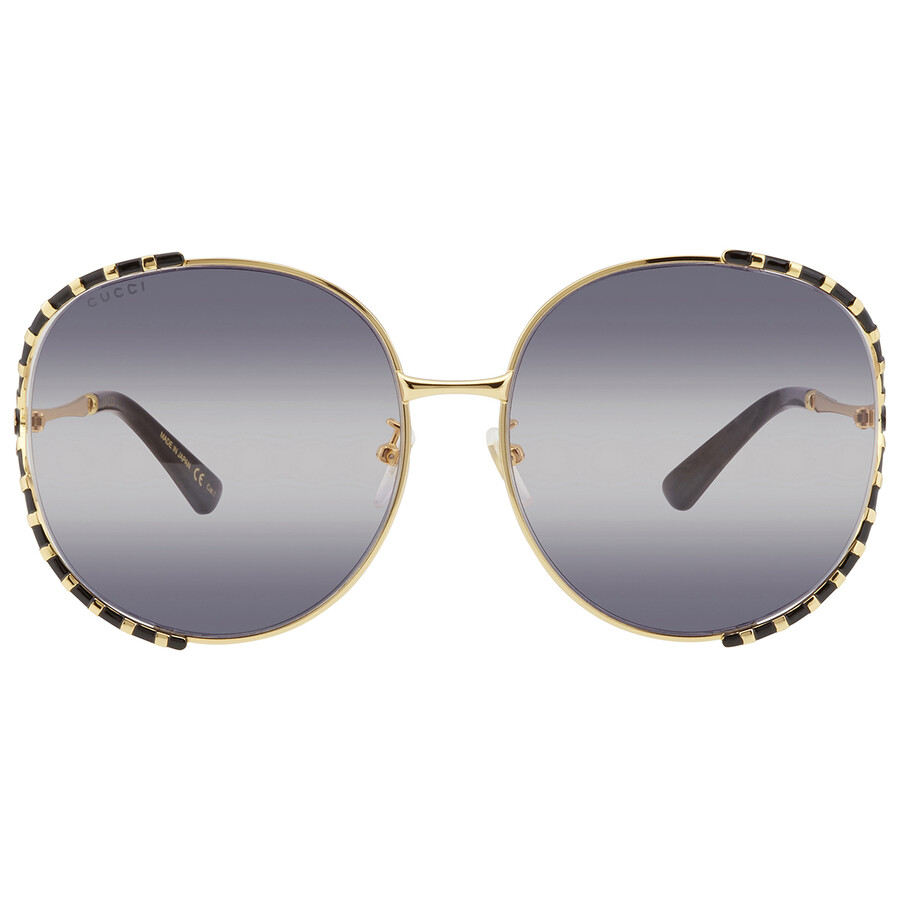 Gucci Grey Round Ladies Sunglasses GG0595S 005 64 889652262031 ...