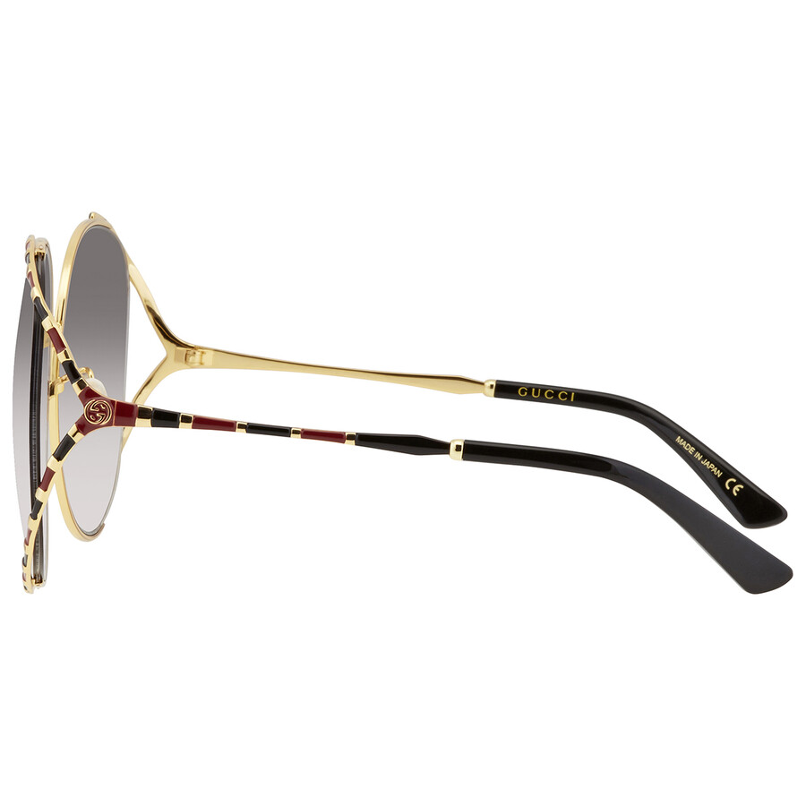 Gucci Grey Round Ladies Sunglasses GG0595S 006 64 889652262055 ...