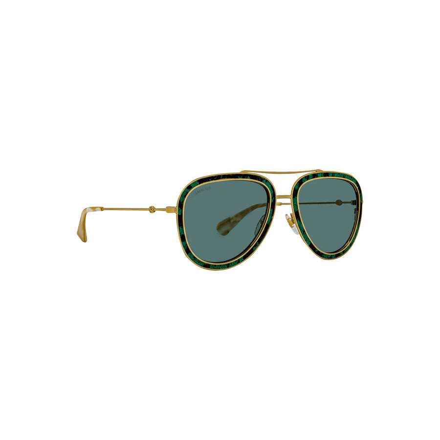Gucci Ladies Gold Tone Pilot Sunglasses GG0062S 2 889652326658 ...
