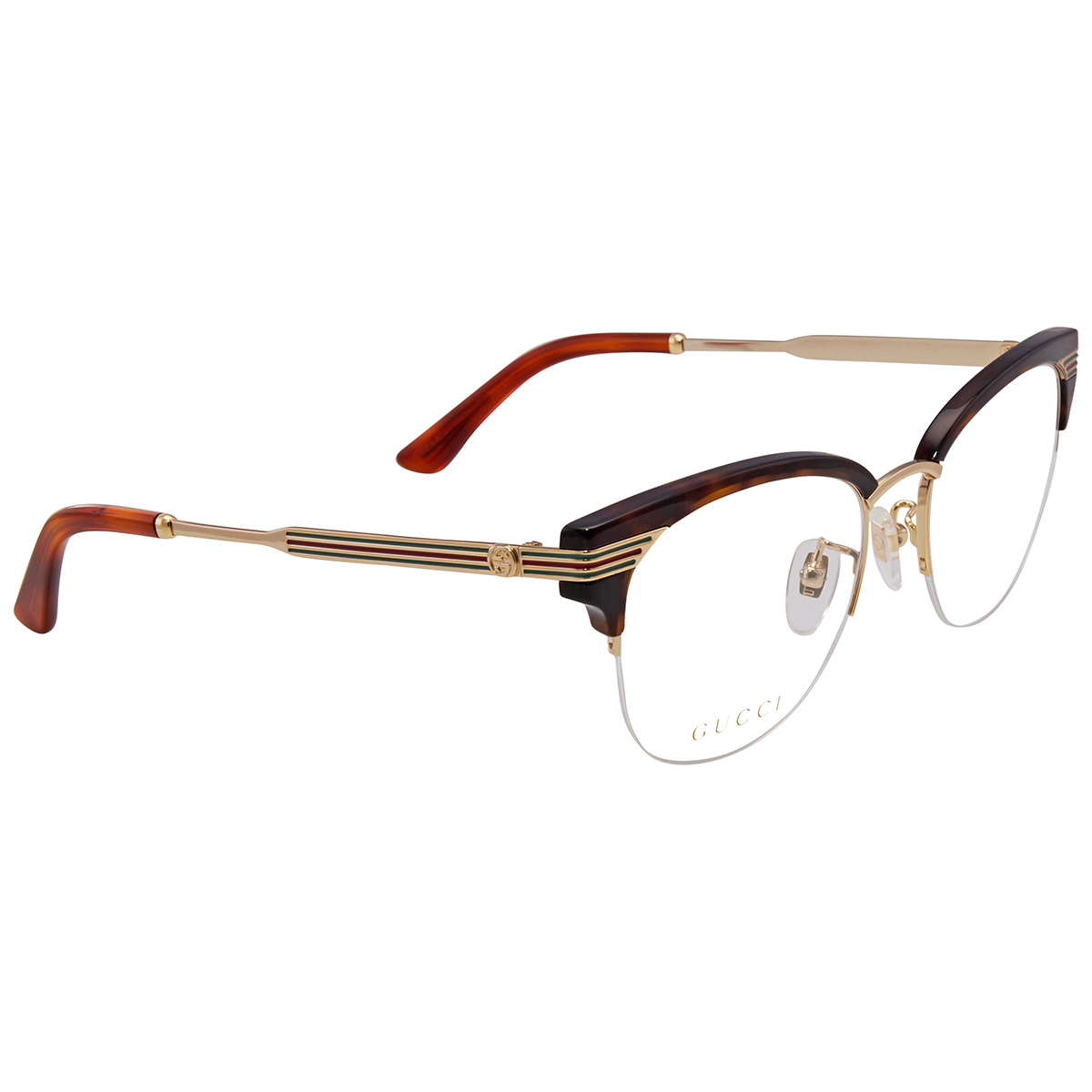 Gucci Ladies Tortoise Oval Eyeglass Frames GG0201O-002 50 889652093512 ...