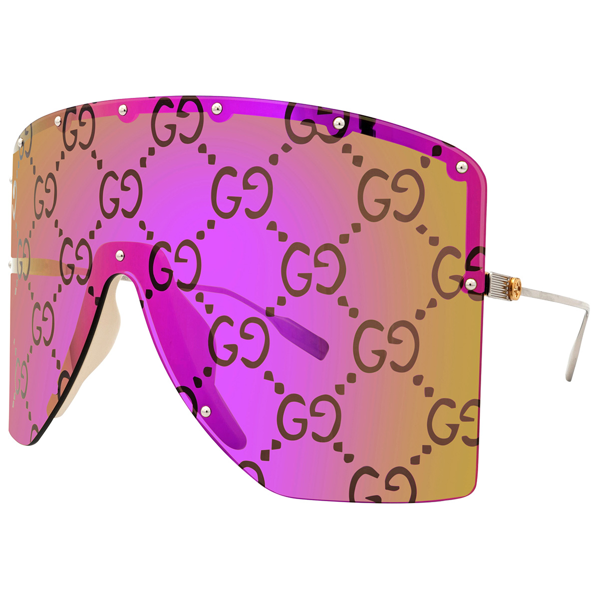 Gucci Pink Mirror Shield Unisex Sunglasses GG1244S 002 99 889652398235 ...