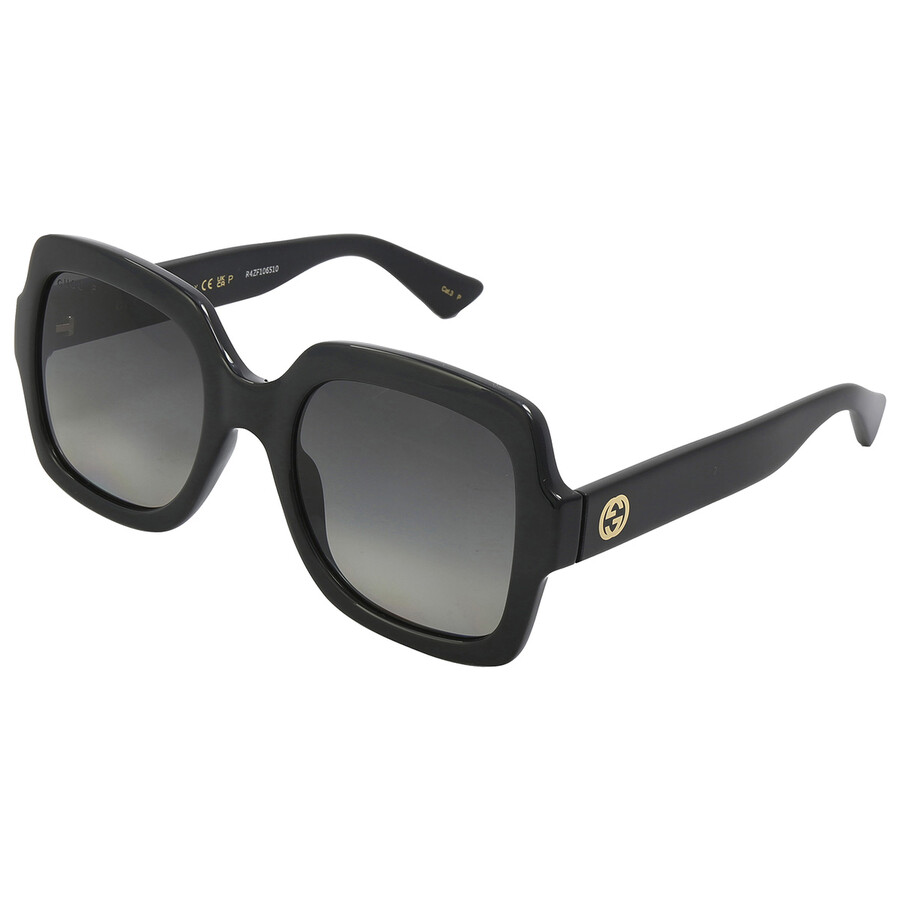 Gucci Polarized Grey Square Ladies Sunglasses GG1337S 002 54 ...