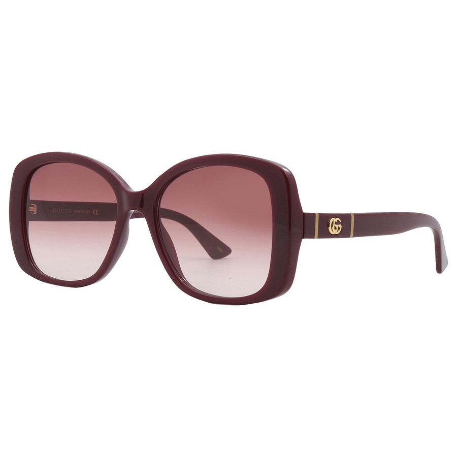 Gucci Red Gradient Butterfly Ladies Sunglasses GG0762S-003 56 ...