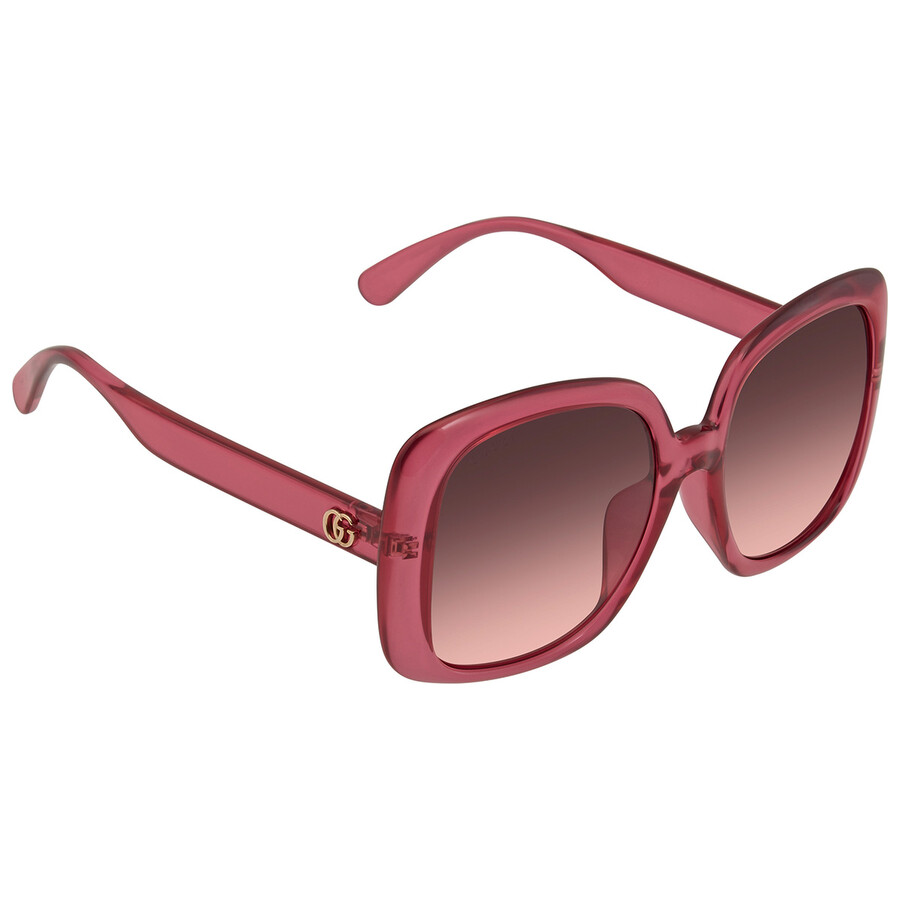 Gucci Red Gradient Oversized Ladies Sunglasses GG0714SA 004 56 ...