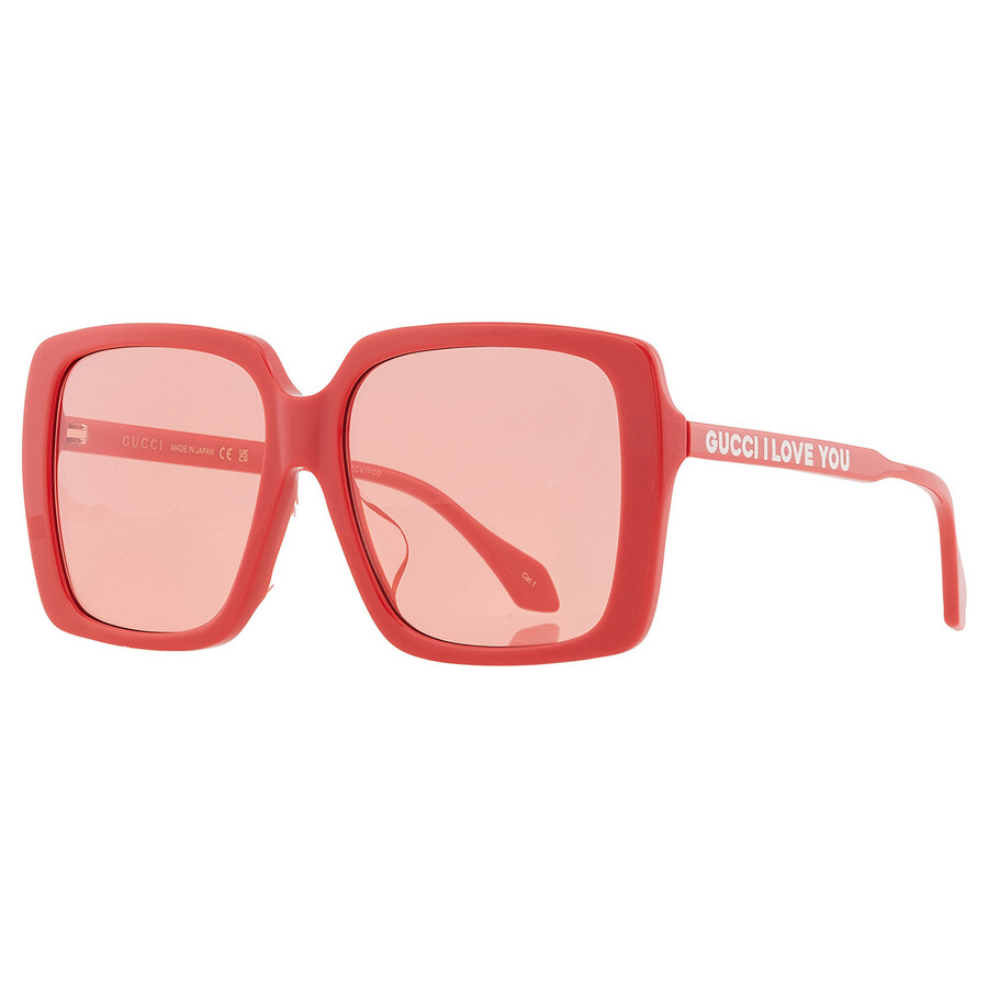Gucci Red Square Ladies Sunglasses GG0567SAN 005 58 889652454719 ...