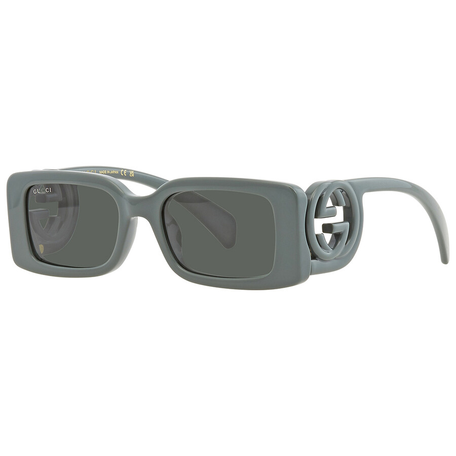 Gucci Solid Smoke Grey Rectangular Ladies Sunglasses GG1325S 003 54 ...