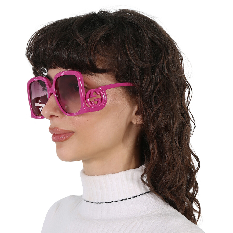 Gucci Violet Gradient Square Ladies Sunglasses GG1326S 004 58 ...