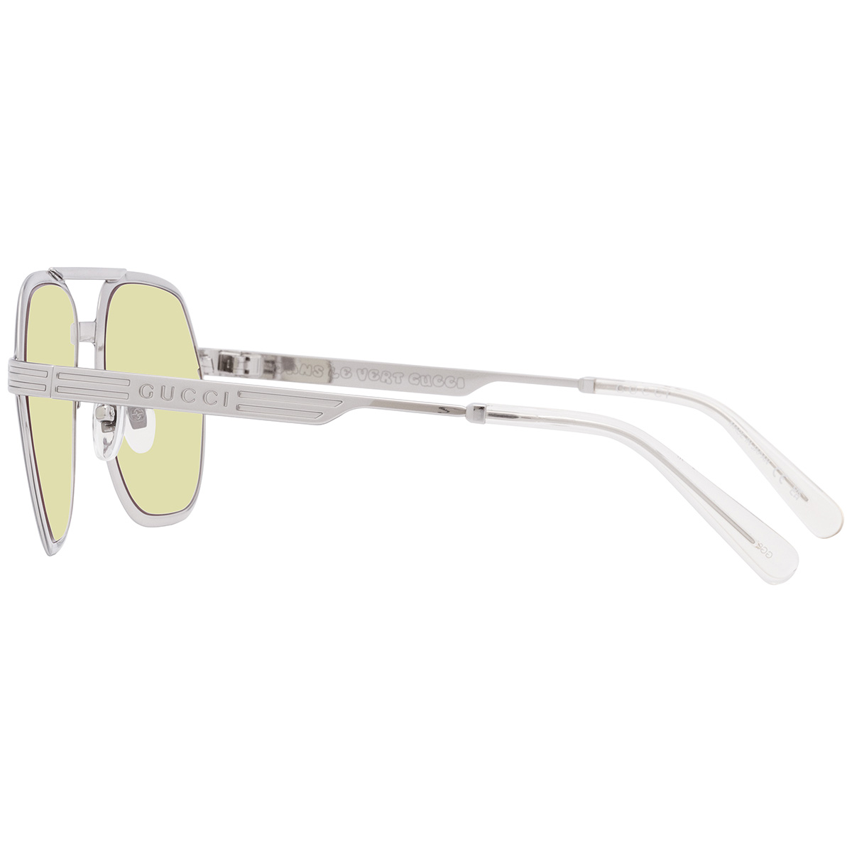 Gucci Yellow Navigator Men's Sunglasses GG0981S 004 60 889652427782 ...