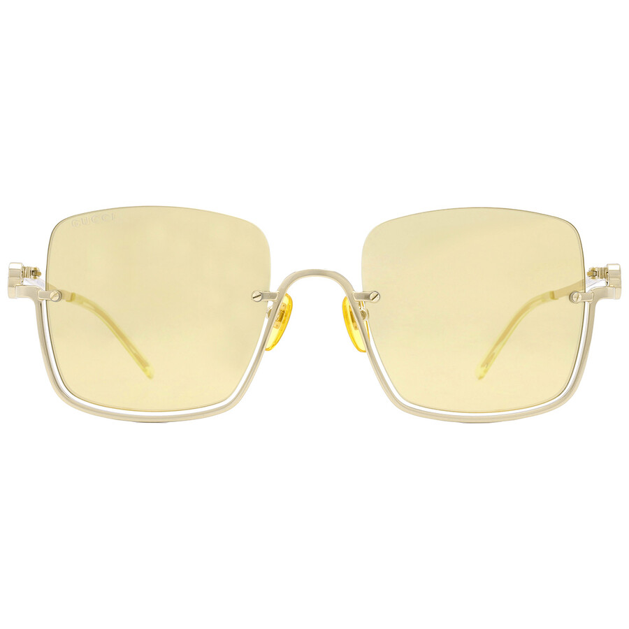 Gucci Yellow Square Ladies Sunglasses GG1279S 006 54 889652415574 ...