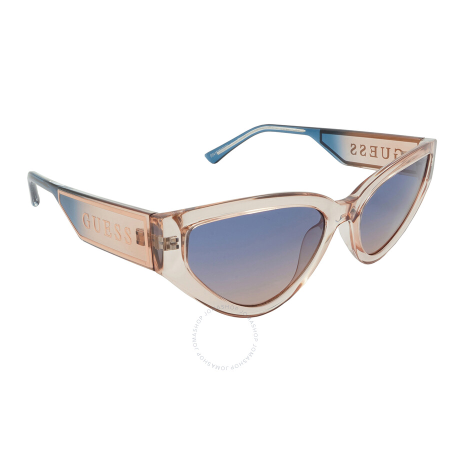 Guess Blue Gradient Cat Eye Ladies Sunglasses Gu7819 57w 56