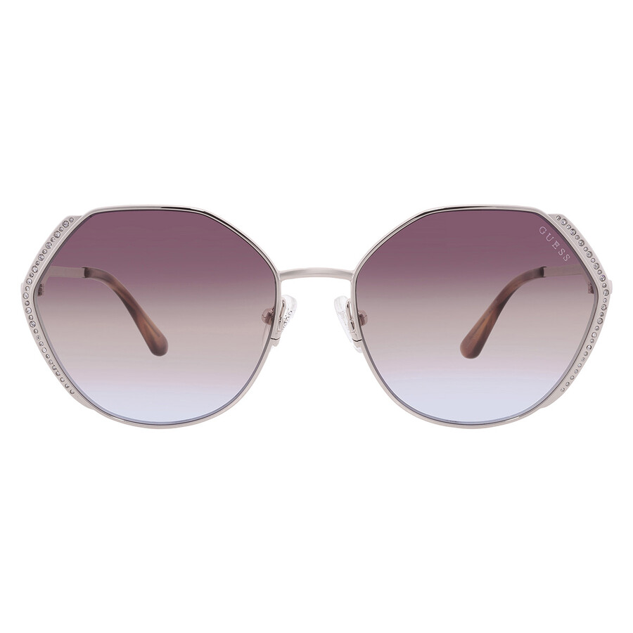 Guess Brown Gradient Geometric Ladies Sunglasses GU7842-S 33F 58 ...