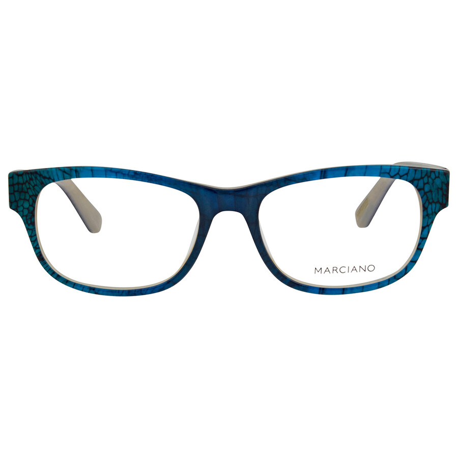 Guess By Marciano Ladies Blue Round Eyeglass Frames GM026109253 ...