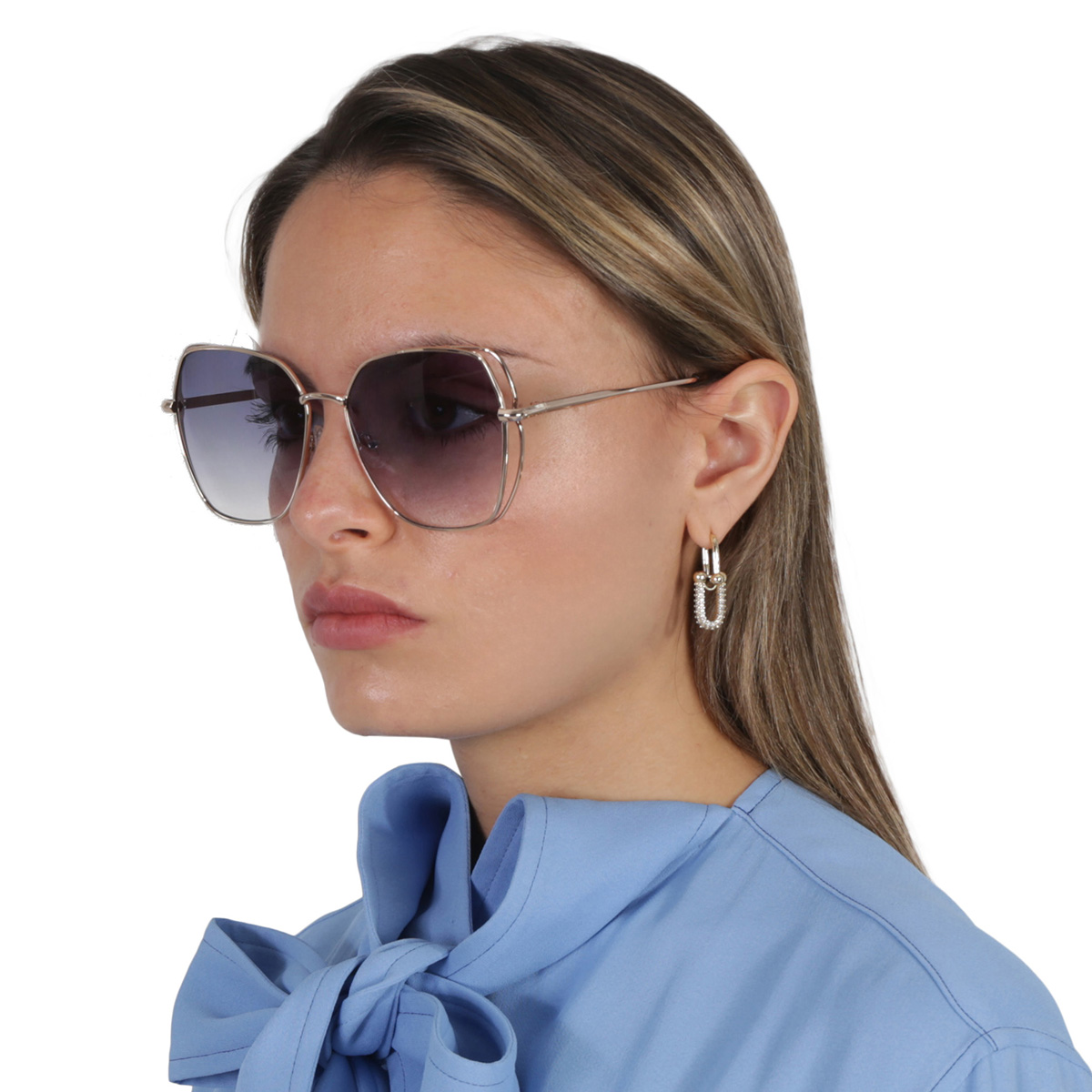 Guess Factory Blue Gradient Butterfly Ladies Sunglasses GF0416 28W 60 ...