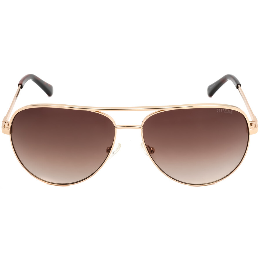 Guess Factory Ladies Gold Pilot Sunglasses GF6098 32F 64 889214106056 ...