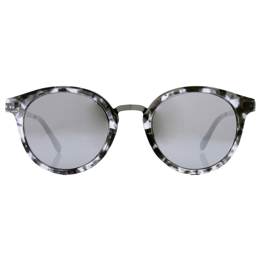 Guess Factory Silver Mirror Round Ladies Sunglasses GF0305 56U 51 ...