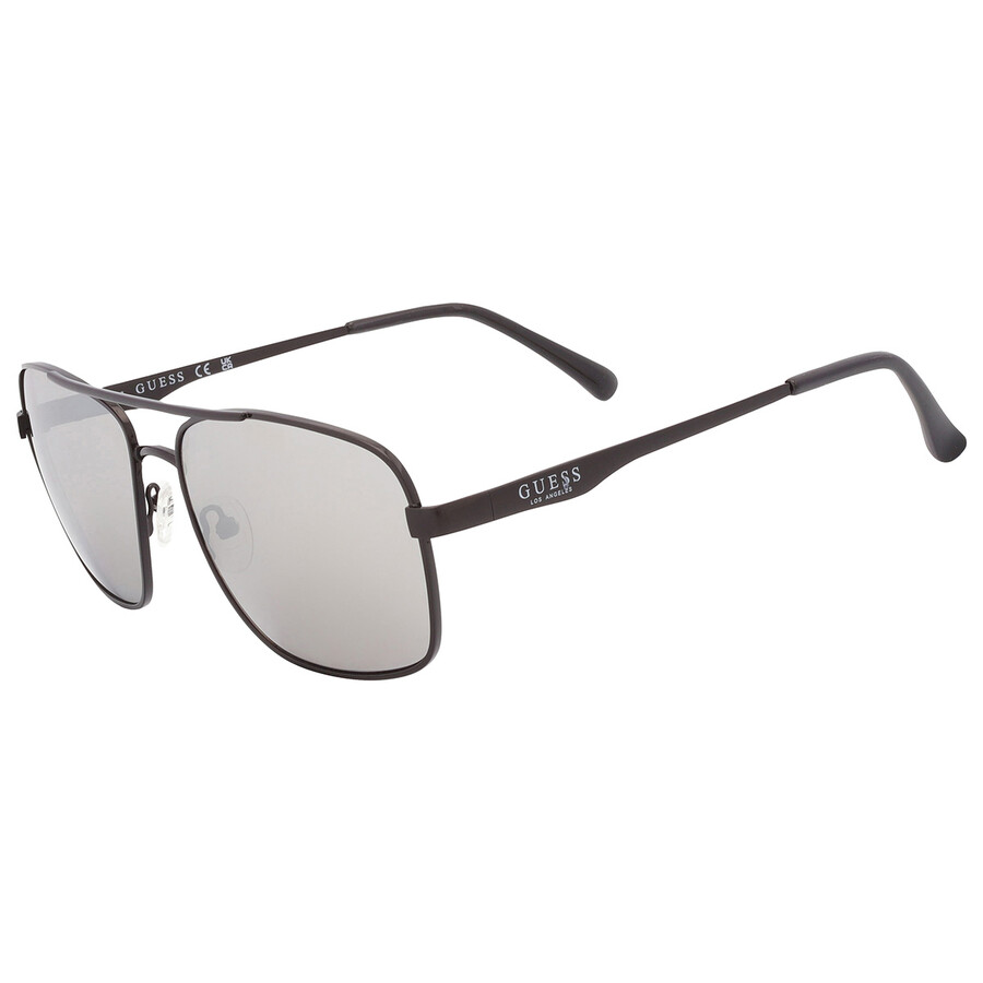Guess Factory Smoke Mirror Navigator Men's Sunglasses GF0211 01C 58 ...
