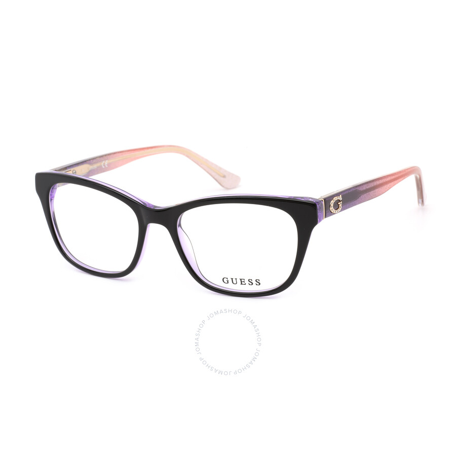 Guess Ladies Black Rectangular Eyeglass Frames Gu267800152 664689956593