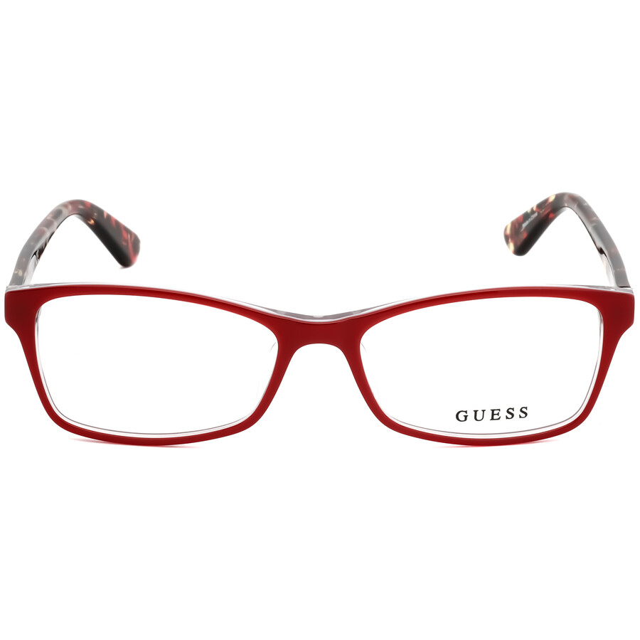 Guess Ladies Red Square Eyeglass Frames GU2549-F6854 664689795604 ...