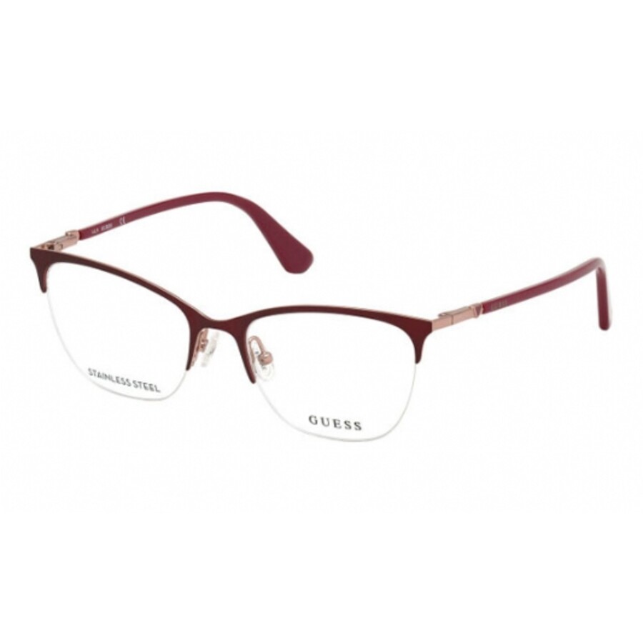 Guess Ladies Red Square Eyeglass Frames GU278707054 889214146380 ...