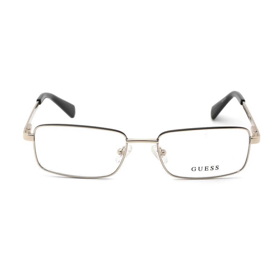 Guess Men's Rose Gold Tone Rectangular Eyeglass Frames GU197003354 ...