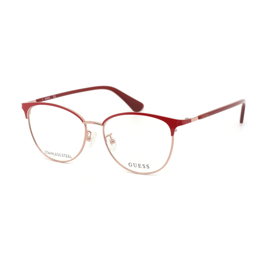 Guess Unisex Red Rectangular Eyeglass Frames GU2775-D06953 889214117793 ...