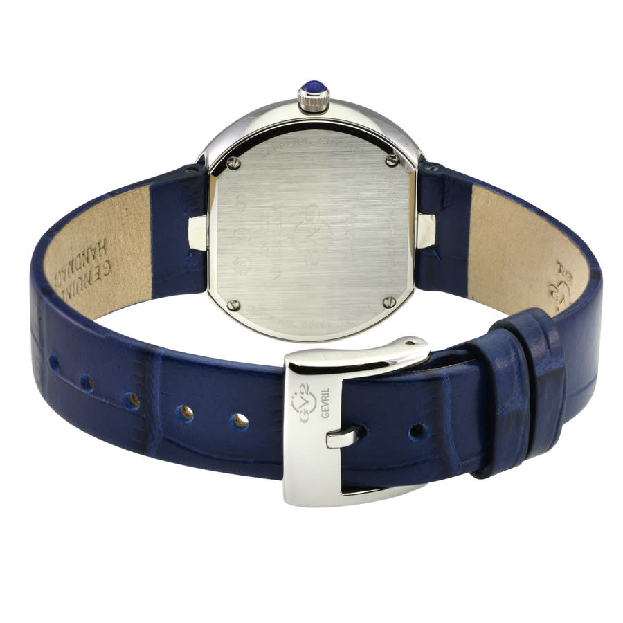 Gv2 By Gevril Arezzo Quartz Diamond Blue Dial Ladies Watch 13300 ...
