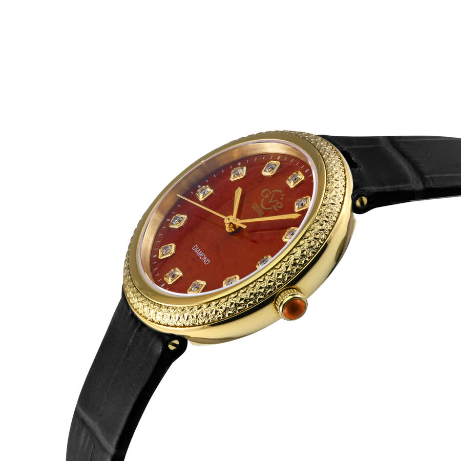 Gv2 By Gevril Arezzo Quartz Diamond Red Dial Ladies Watch 13303 ...