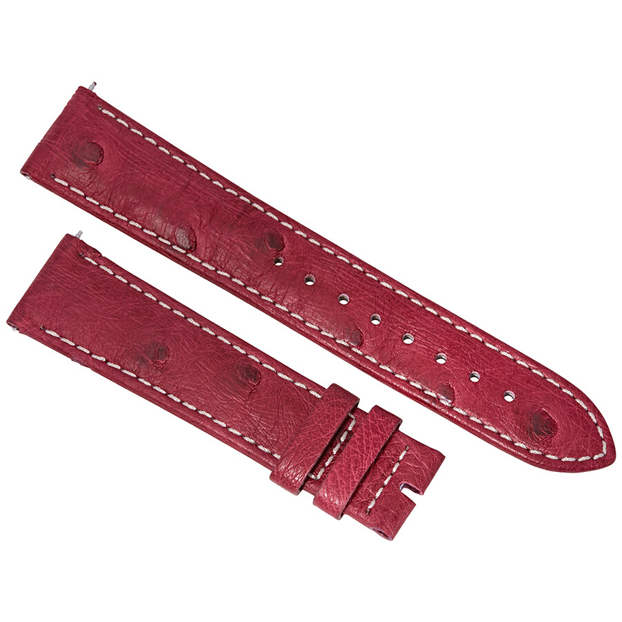 Hadley Roma 20 MM Matte Bougainvillea Ostrich Leather Strap 20OS37C ...