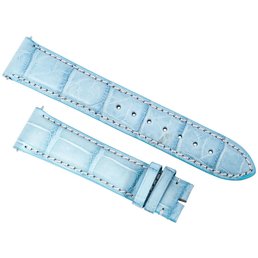 Hadley Roma 21 MM Matte Baby Blue Alligator Leather Strap 21ABT50C ...