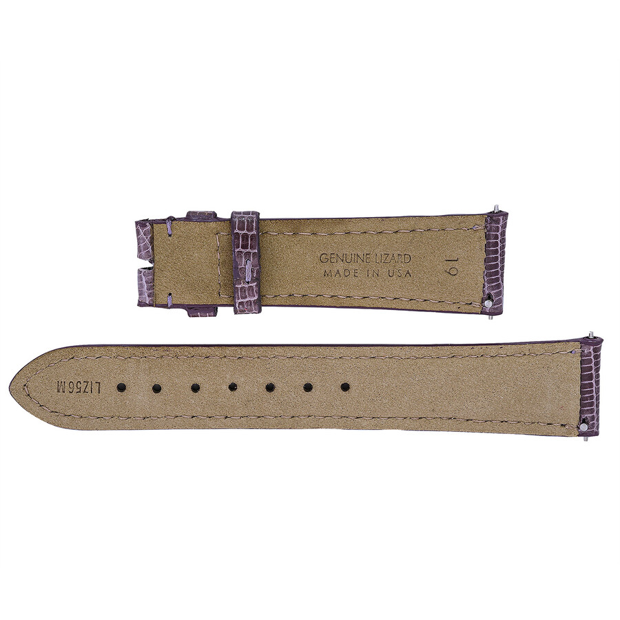 Hadley Roma Shiny Grape Lizard Leather Strap 19LIZ56M 722630877486 ...