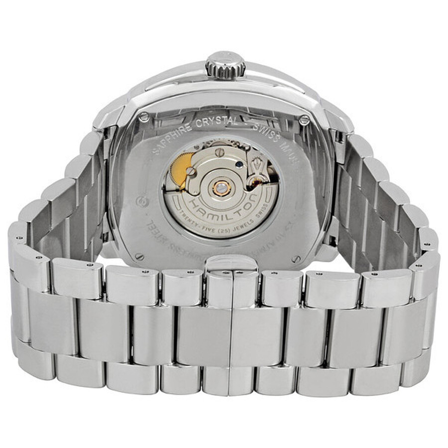 Hamilton Cushion Automatic Black Dial Stainless Steel Men's Watch ...
