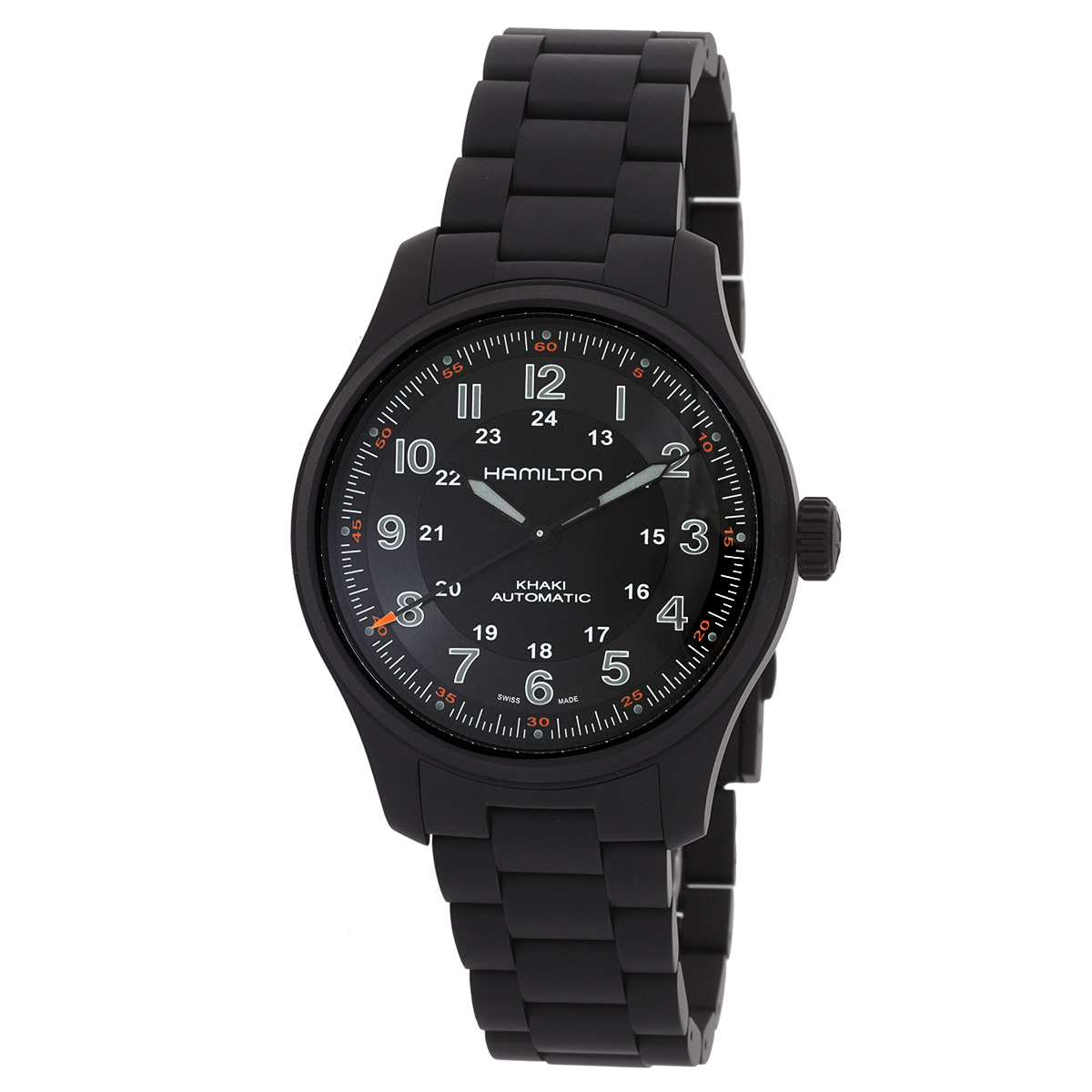 Hamilton Khaki Field Titanium Automatic Black Dial Men's Watch ...
