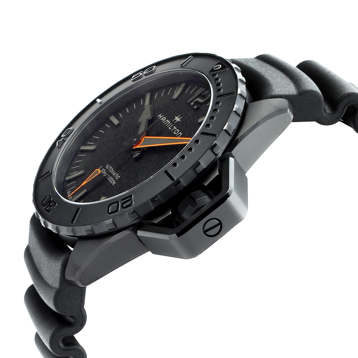 Hamilton Khaki Navy Frogman Automatic Black Dial Men's Watch H77845330 ...